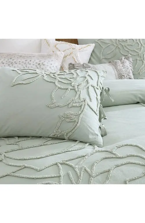 PERI HOME Chenille Rose Comforter & Sham Set - Green