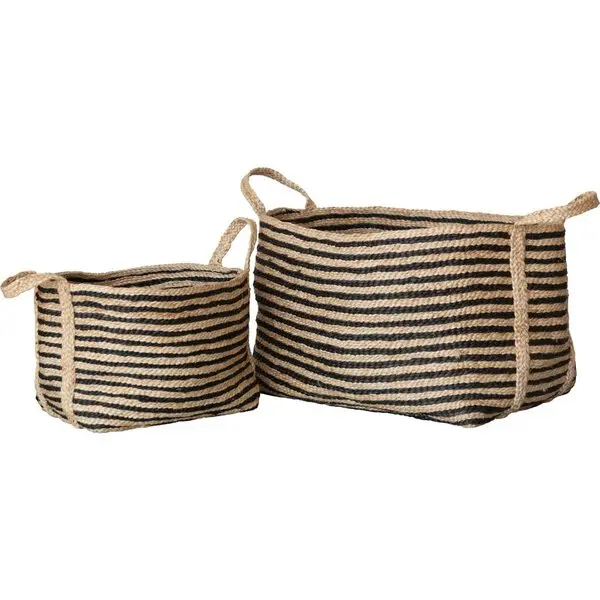 WILL & ATLAS Jute Basket - Striped