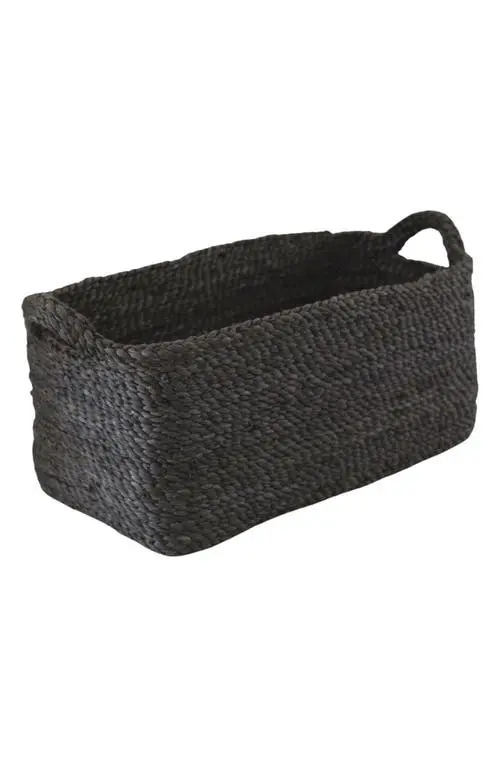 WILL & ATLAS Rectangular Jute Tray - Charcoal