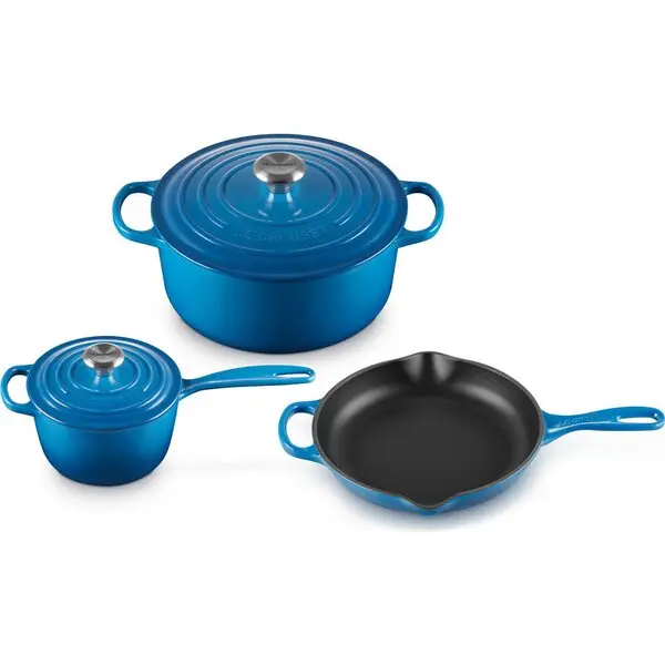 LE CREUSET 5-piece Signature Enameled Cast Iron Cookware Set - Marseille