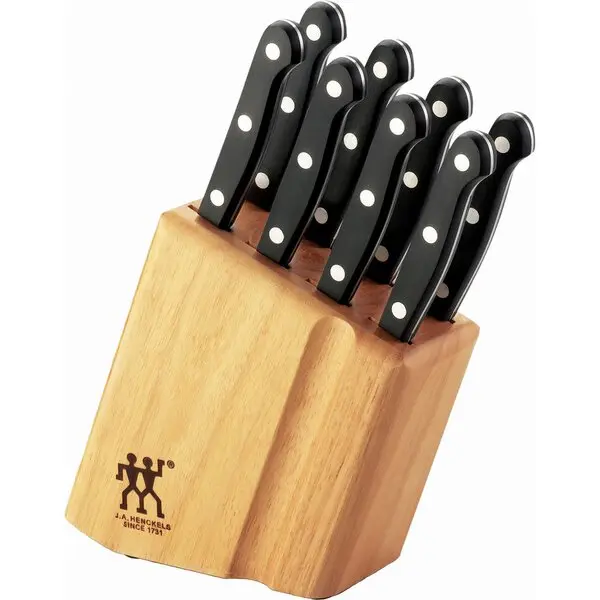 ZWILLING Twin Gourmet 9-piece Steak Knife Block Set - Black