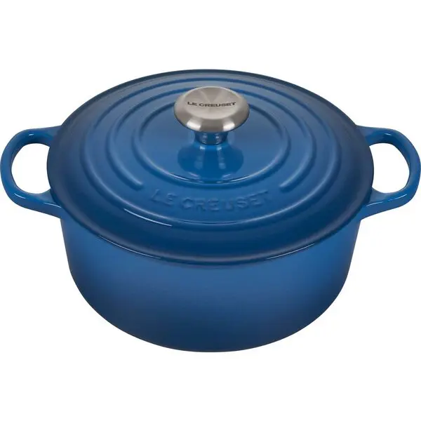 LE CREUSET Signature 4.5-quart Round Enamel Cast Iron Dutch Oven - Marseille