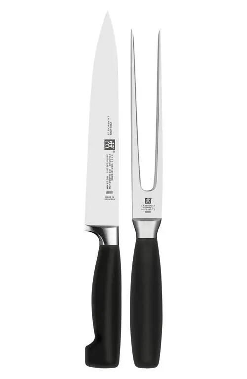 ZWILLING Four Star Two-piece Carving Set - Black