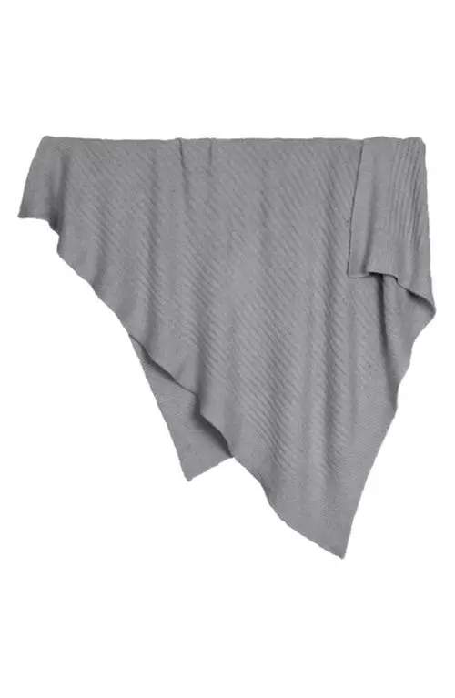 Barefoot Dreams Cozychic Light Ribbed Throw - Pewter
