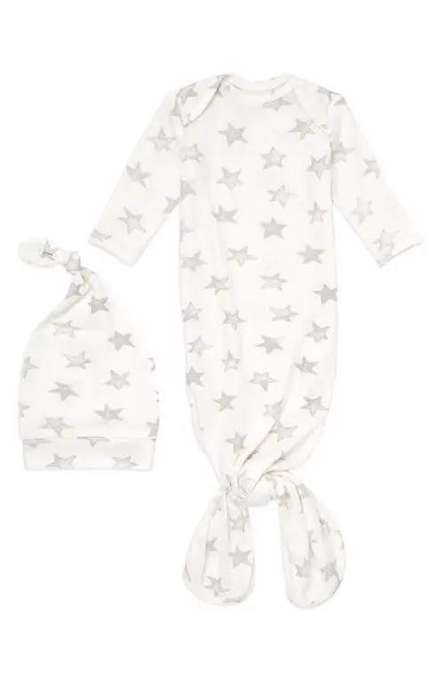 ADEN + ANAIS Snuggle Knit Gown & Hat Set - Grey Star