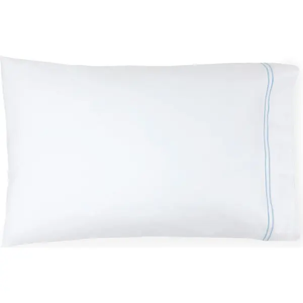SFERRA Grande Hotel Pillowcase - White/ Blue