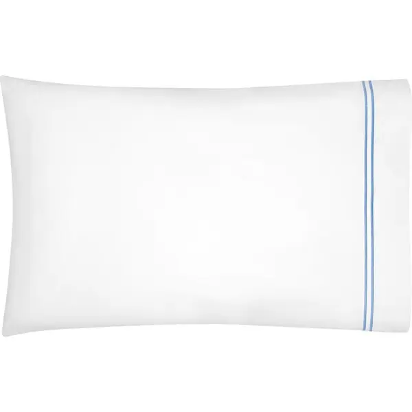 SFERRA Grande Hotel Pillowcase - White/ Ocean