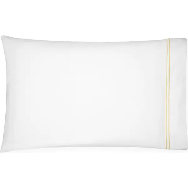 SFERRA Grande Hotel Pillowcase - White/banana