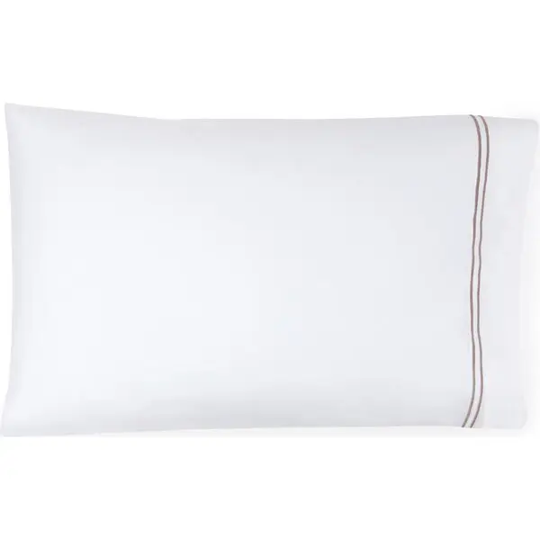 SFERRA Grande Hotel Pillowcase - White/grey