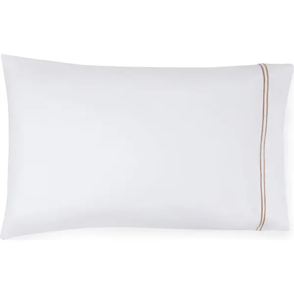 SFERRA Grande Hotel Pillowcase - White/taupe