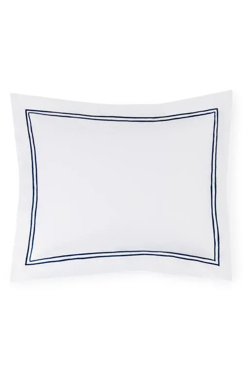 SFERRA Grande Hotel Sham - White/ Navy