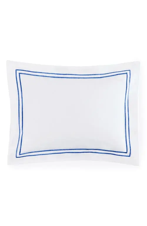 SFERRA Grande Hotel Sham - White/cornflower