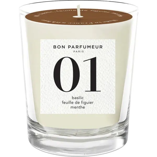 BON PARFUMEUR Candle 01 Basil, Fig Leaves & Mint Scented Candle - No Color