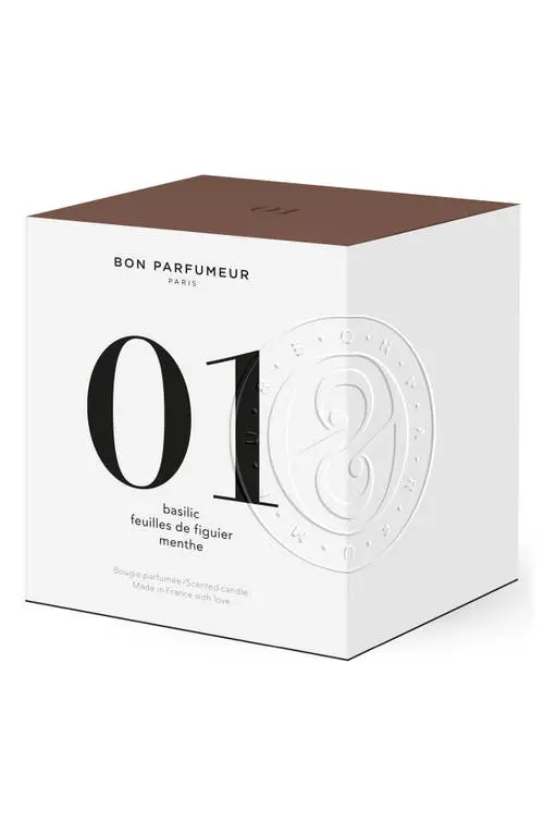 BON PARFUMEUR Candle 01 Basil, Fig Leaves & Mint Scented Candle