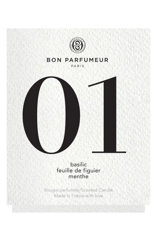 BON PARFUMEUR Candle 01 Basil, Fig Leaves & Mint Scented Candle