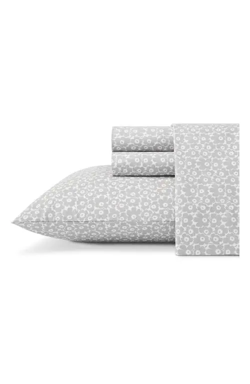 Marimekko Pikkuinen Unikko Floral Sheet Set - Grey