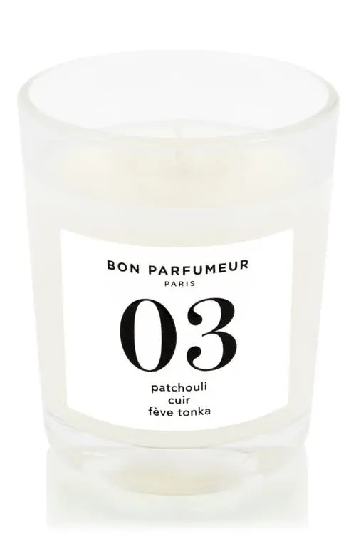 BON PARFUMEUR Candle 03 Patchouli, Leather & Tonka Bean Scented Candle