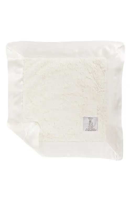 LITTLE GIRAFFE Luxe Faux Fur Blankie - Cream