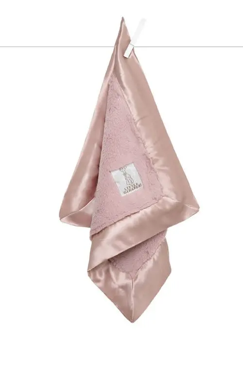 LITTLE GIRAFFE Luxe Faux Fur Blankie - Dusty Pink