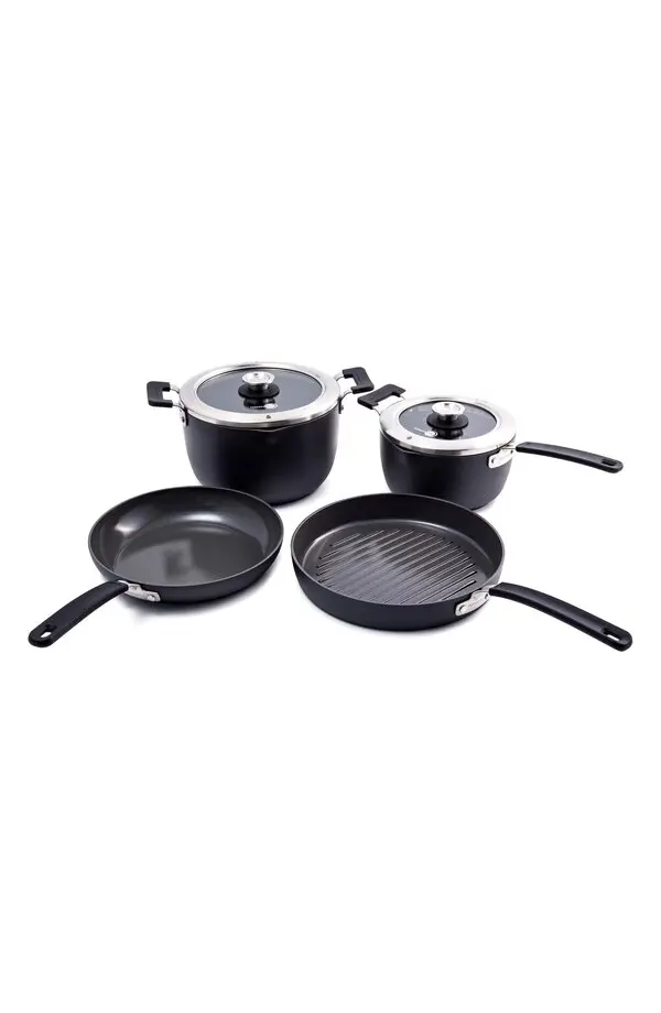 GREENPAN Levels 6-piece Hard Anodized Stackable Ceramic Nonstick Cookware Set