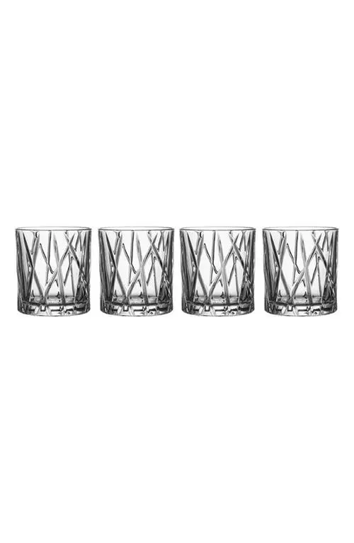 ORREFORS City Set Of 4 Crystal Old Fashioned Glasses - Clear