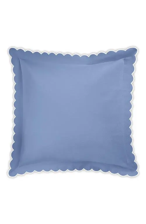MATOUK Diamond Piqué Sham - Azure