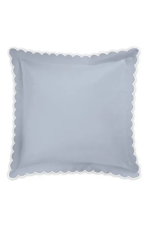 MATOUK Diamond Piqué Sham - Hazy Blue