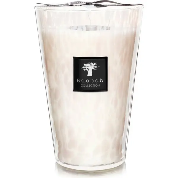 BAOBAB COLLECTION White Pearls Candle - Pink/white