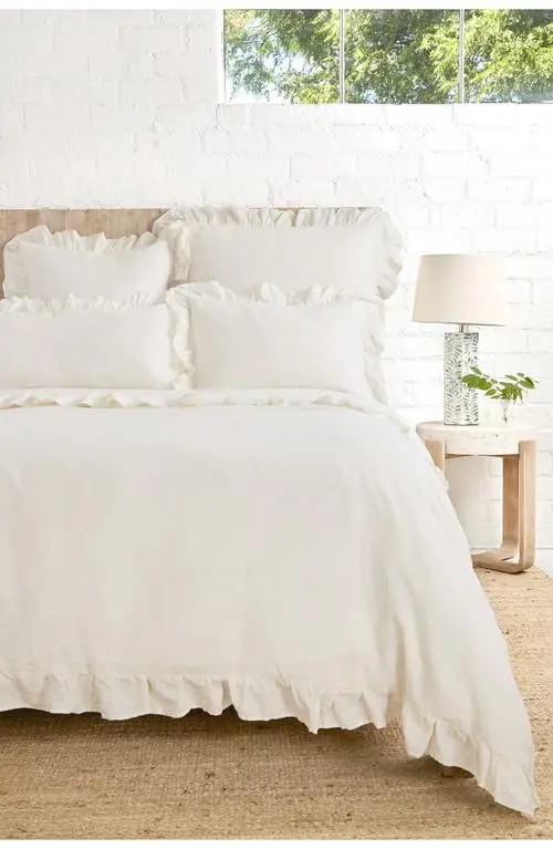 POM POM AT HOME Charlie' Linen Duvet Cover - Cream