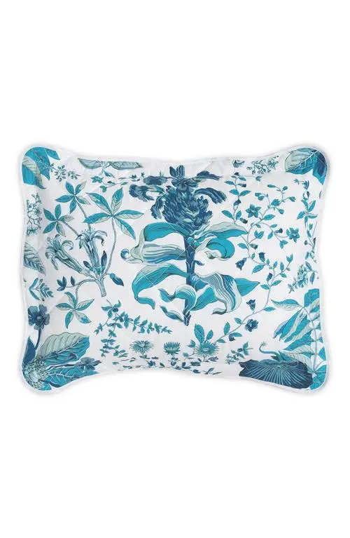 MATOUK Pomegranate Quilted Boudoir Pillow - Prussian Blue