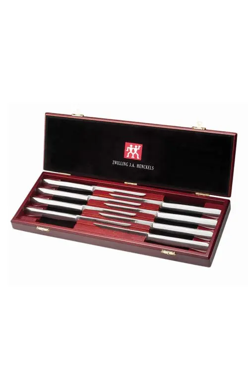 ZWILLING 8-piece Stainless Steel Serrated Steak Knife Set - No Color