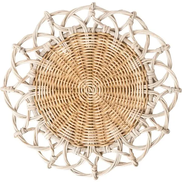 JULISKA Provence Rattan Placemat - Whitewash