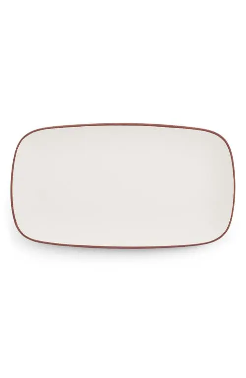 NAMBE Taos Rectangular Platter - White