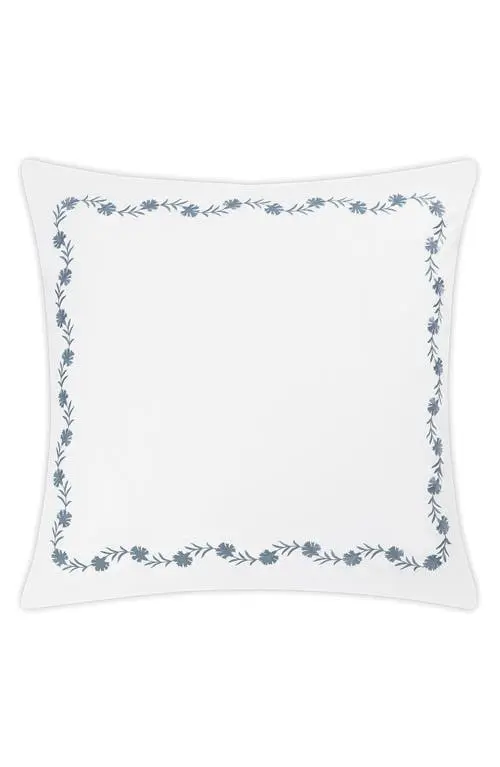 MATOUK Daphne Floral Embroidered Sham - Hazy Blue