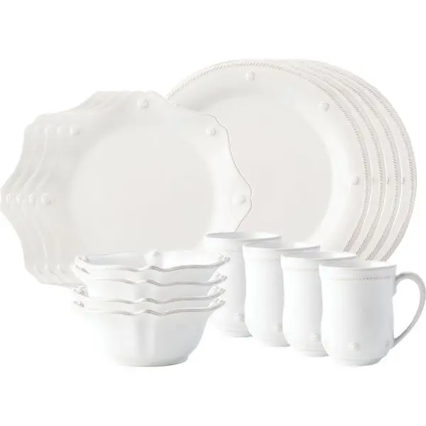 JULISKA Berry & Thread Classic 16-piece Dinnerware Set - Whitewash