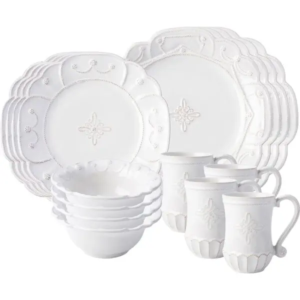 JULISKA Jardins Du Monde 16-piece Dinnerware Set - Whitewash