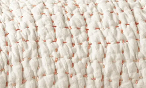 COYUCHI Pebbled Handstitched Organic Cotton Quilt - Undyed