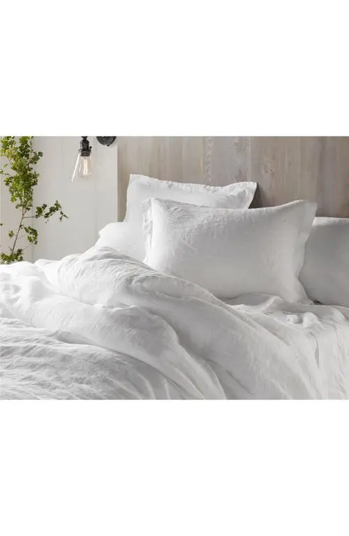 COYUCHI Relaxed Organic Linen Duvet Cover - Alpine White