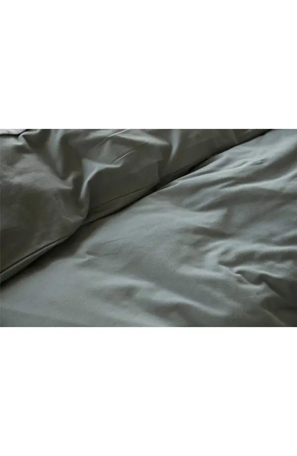 COYUCHI Cloud Brushed Organic Cotton Flannel Duvet Cover - Cypress
