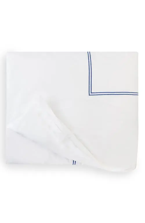 SFERRA Grande Hotel Duvet Cover - White/ Cornflower