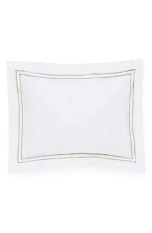 SFERRA Grande Hotel Boudoir Sham - White/taupe