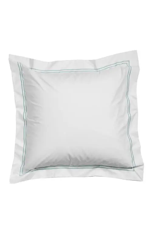 SFERRA Grande Hotel Sham - White/ Aqua