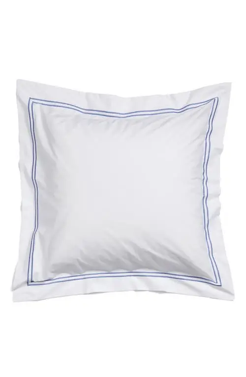 SFERRA Grande Hotel Sham - White/cornflower