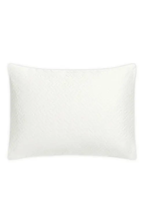 MATOUK Basket Weave Cotton Sateen Boudoir Sham - Bone