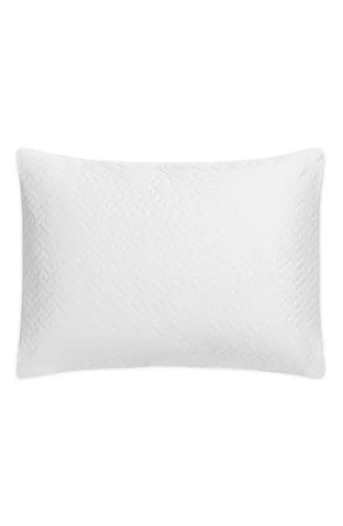 MATOUK Basket Weave Cotton Sateen Boudoir Sham - White