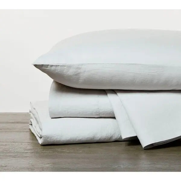 COYUCHI Set Of 2 Organic Linen Pillowcases - Fog