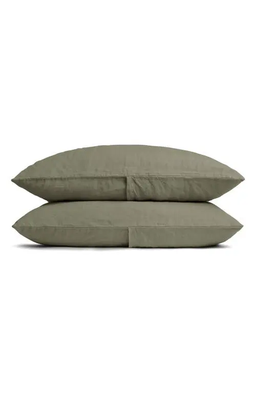 PARACHUTE Set Of 2 Linen Pillowcases - Moss