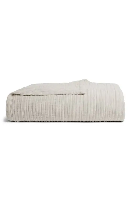 PARACHUTE Cloud Cotton & Linen Gauze Bed Blanket - Natural