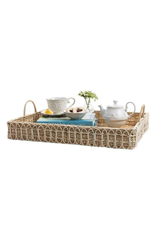 JULISKA Provence Rattan Tray - Whitewash