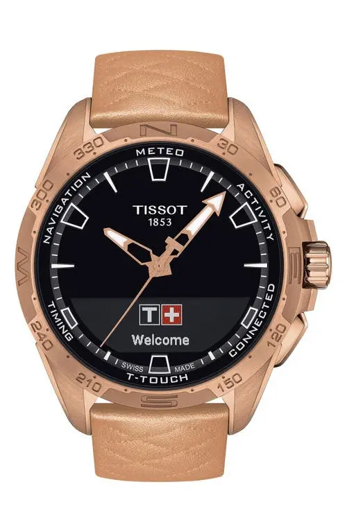 TISSOT T-touch Connect Solar Smart Strap Watch - Rose Gold